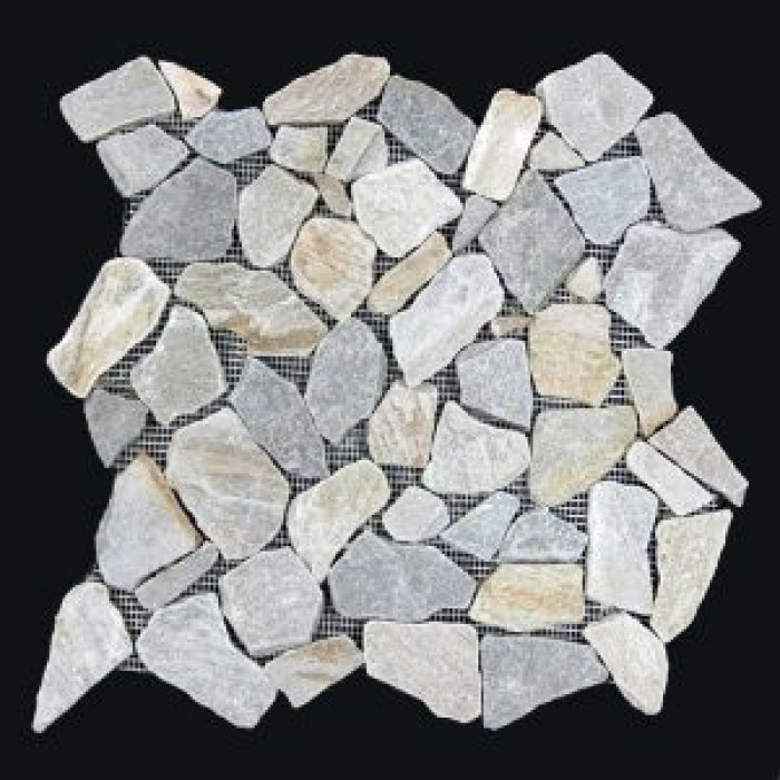Symple Stuff Amagon River Rock 18" x 18" Slate Mosaic Sheet Wall Floor ...