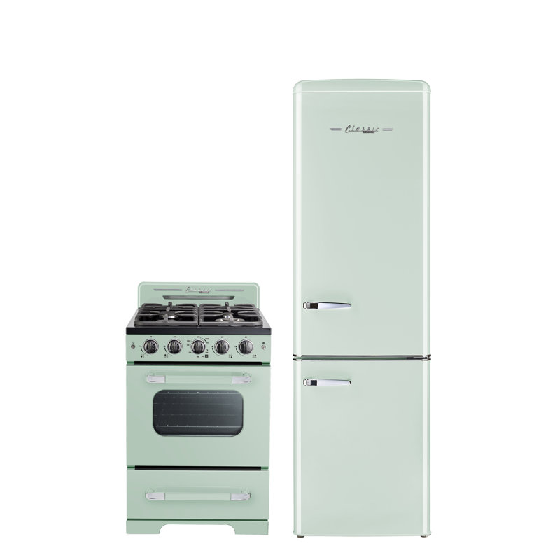 Unique Classic Retro 24" 4 burner 2.9 cu. ft. Freestanding Gas Range ...