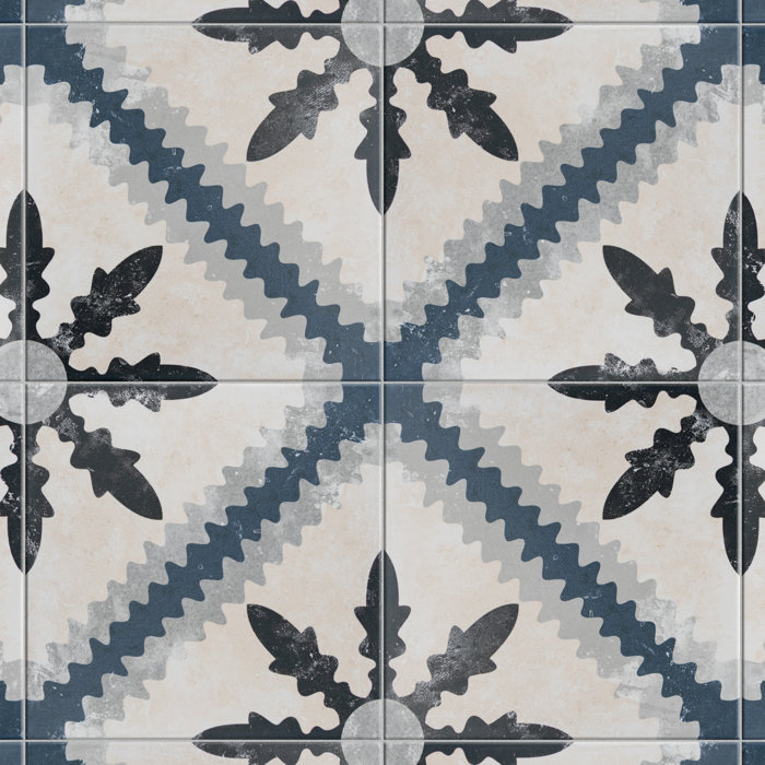 Merola Tile Evoque Monastery 10" x 10" Porcelain Patterned Wall & Floor ...