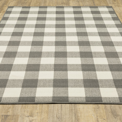 Sand & Stable Lyle Gray/Ivory Indoor/Outdoor Rug & Reviews | Wayfair