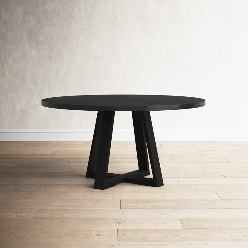Birch Lane™ Evalee Gidran Round Black Dining Table | Wayfair