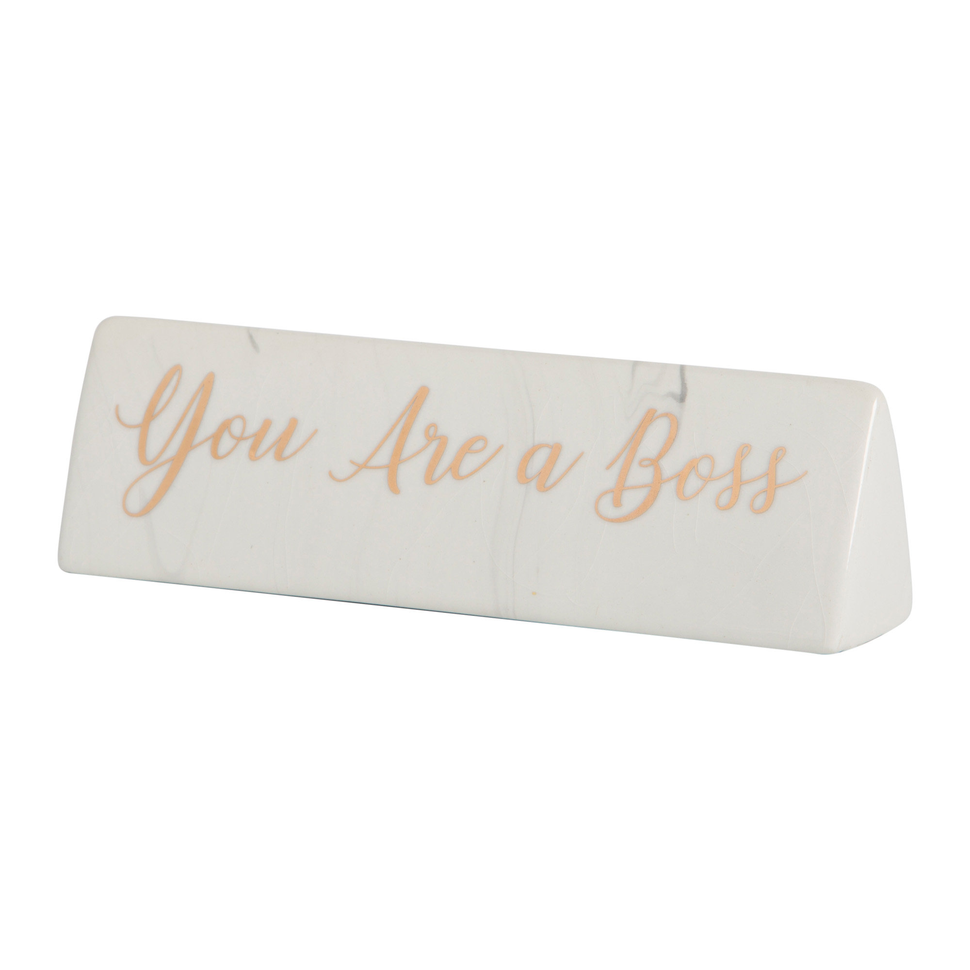 Trinx Rousseau Boss Desk Sign | Wayfair