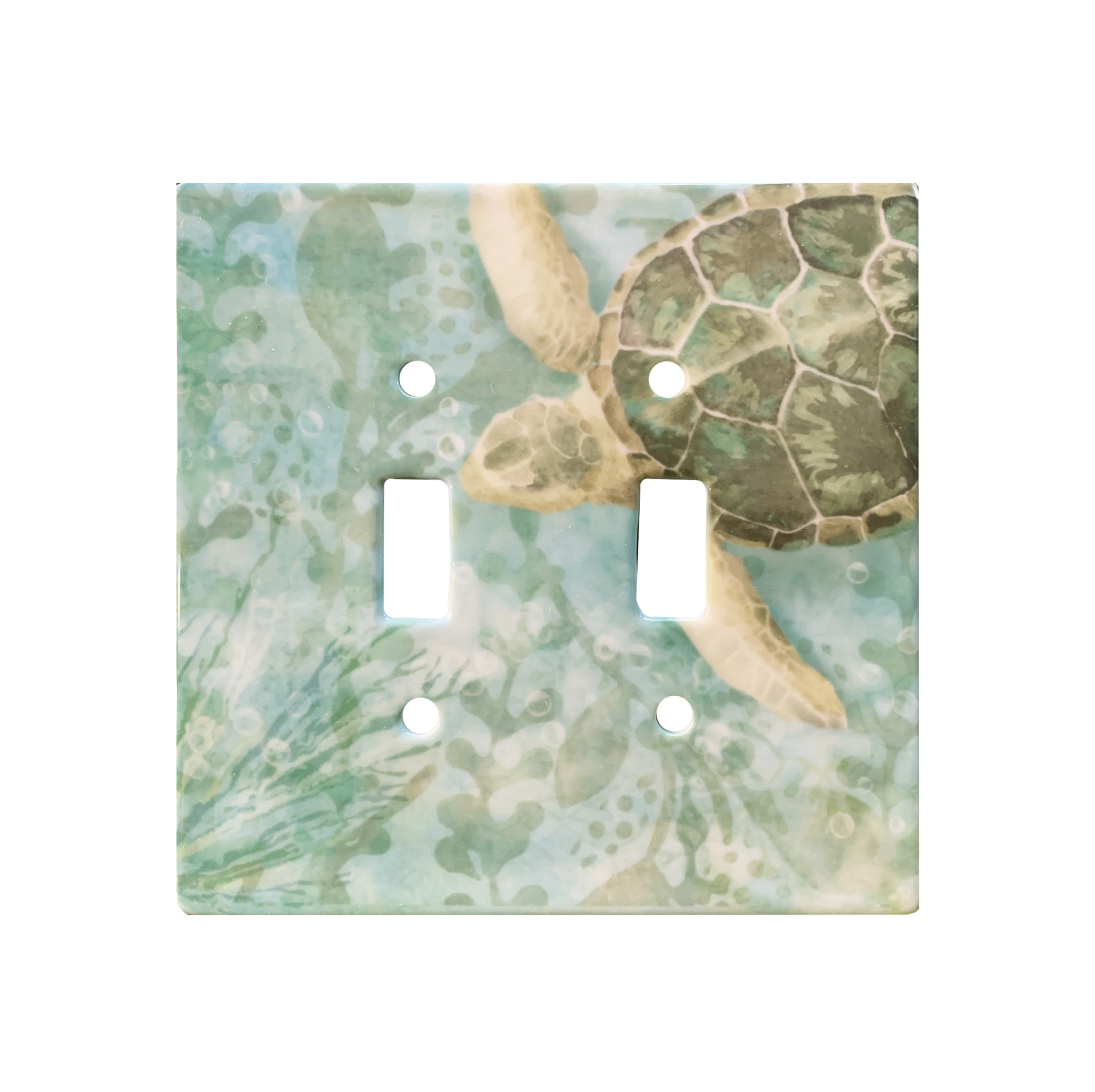Rightside Design Sea Turtle 2-Gang Toggle Light Switch Wall Plate | Wayfair
