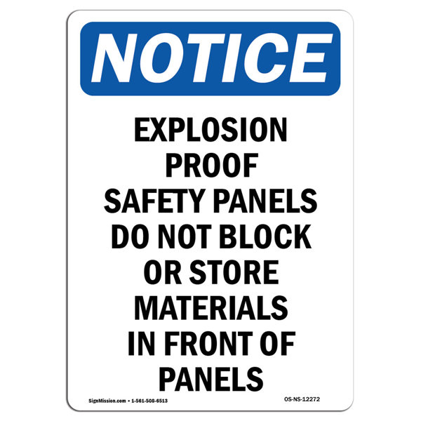 SignMission Explosion Proof Safety Panels Sign | Wayfair