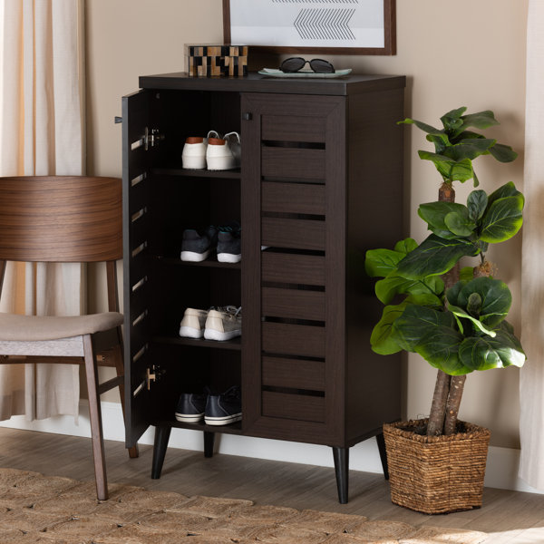 Dark-brown-shoe-cabinet | Wayfair