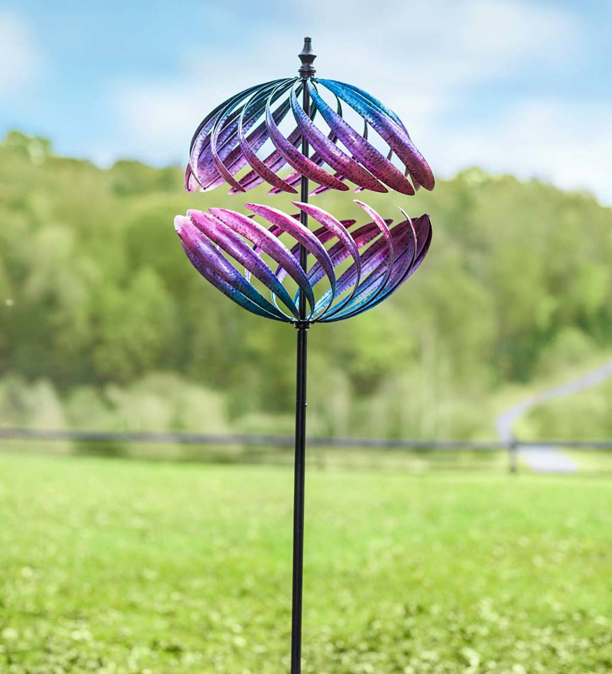Plow & Hearth Split Sphere Metal Garden Wind Spinner & Reviews | Wayfair