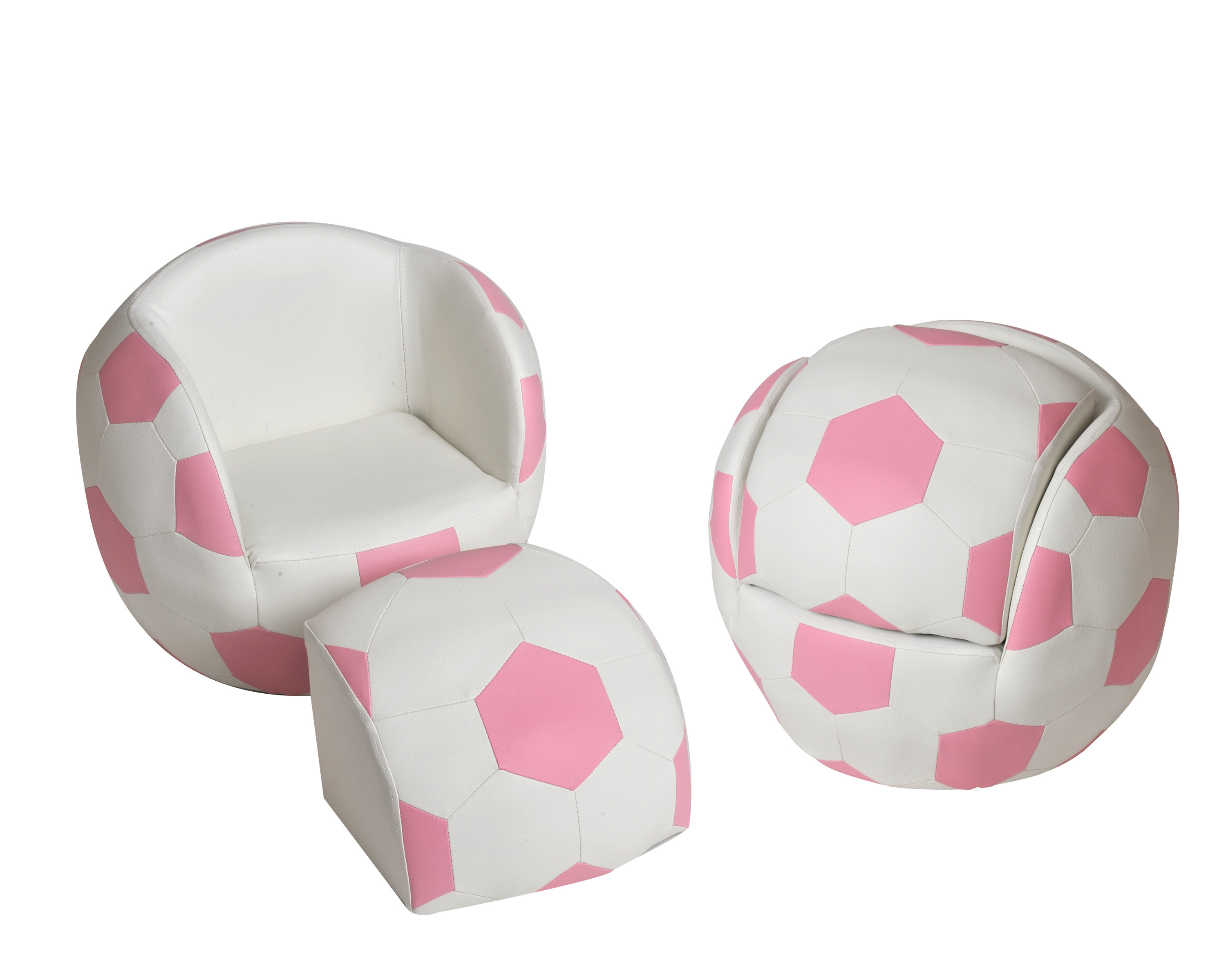 Zoomie Kids Gennep Soccer Ball Kids Faux Leather Novelty Chair and ...