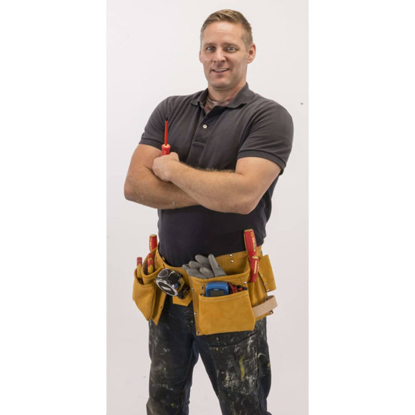 WFX Utility Draper Tools Double Leather Tool Belt Apricot 50 mm ...