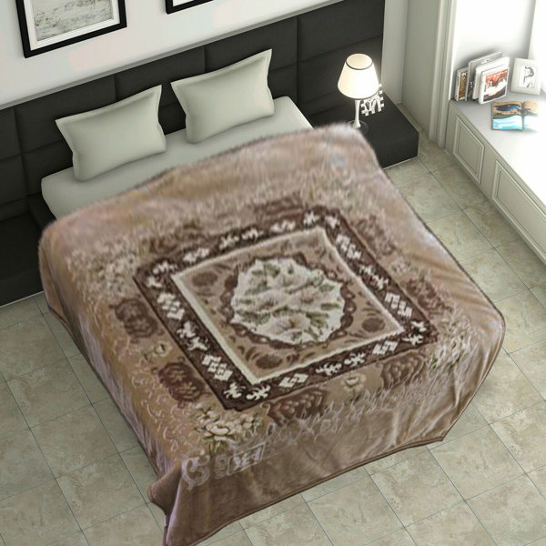 Natur Pur Super Soft Blanket Silk Touch Light Brown | Wayfair.co.uk