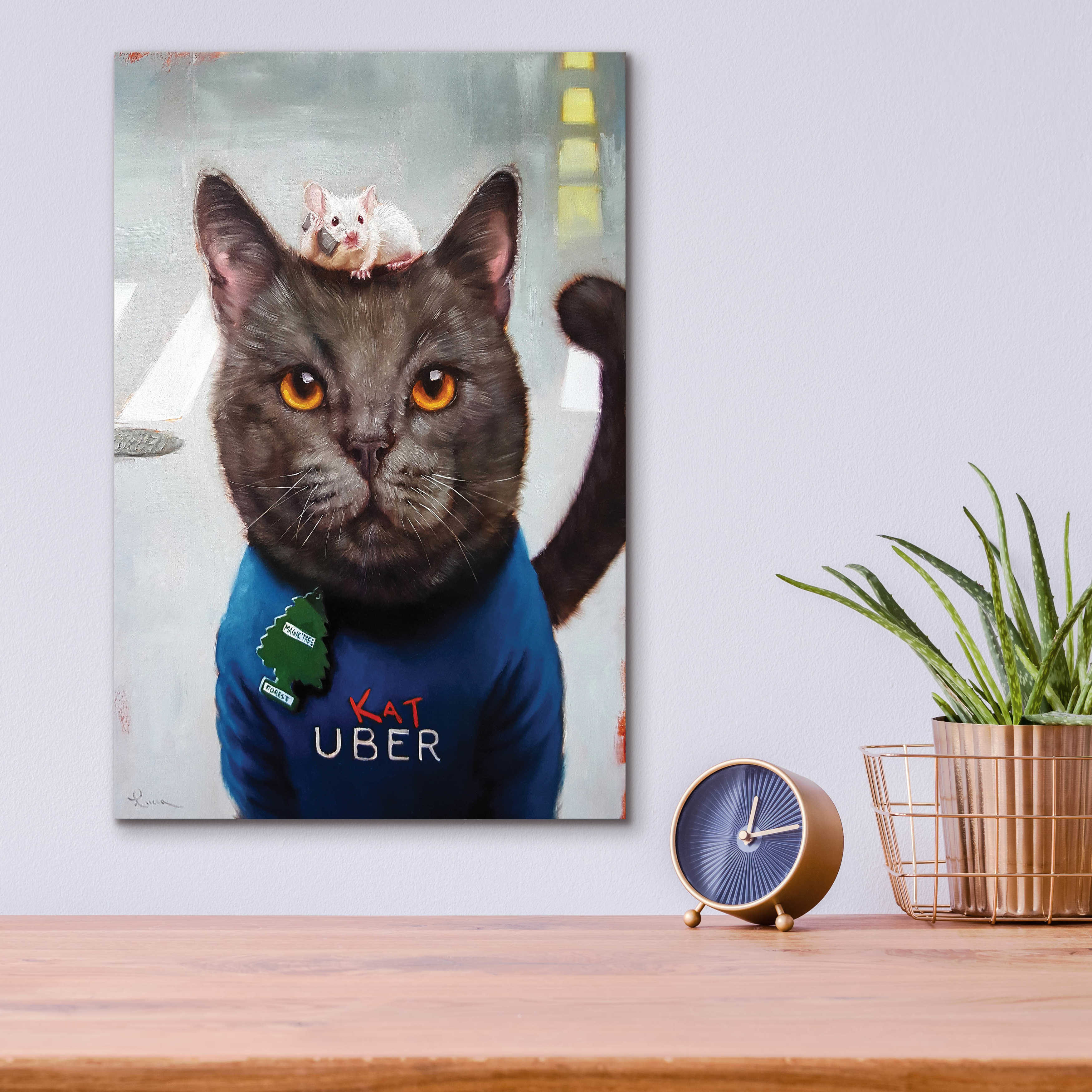 Red Barrel Studio® Epic Art 'Cat Uber' Cat Uber by - Unframed Print | Wayfair