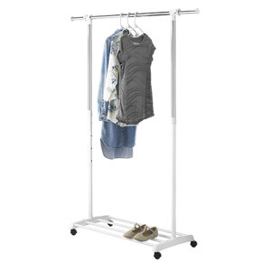 Rebrilliant Adjustable Rolling Clothes Rack & Reviews | Wayfair