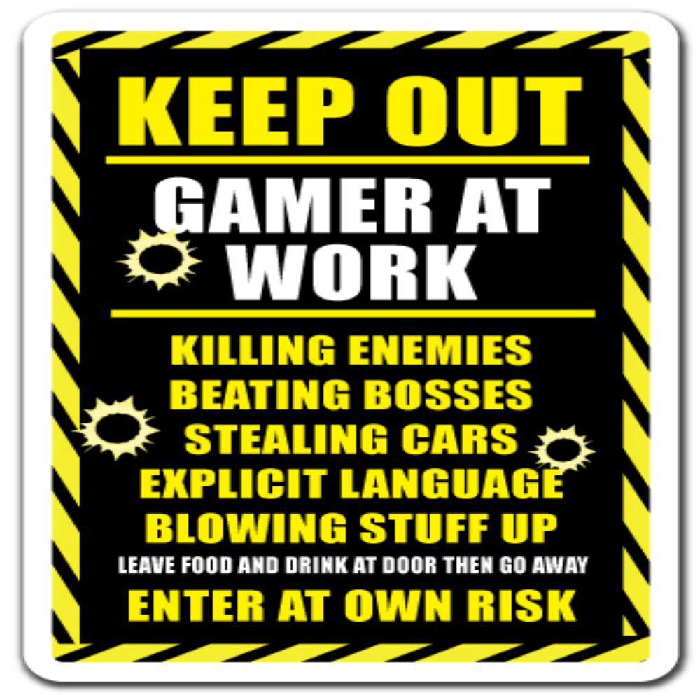 Trinx Keep Out Gamer At Work Wall Decal | Wayfair