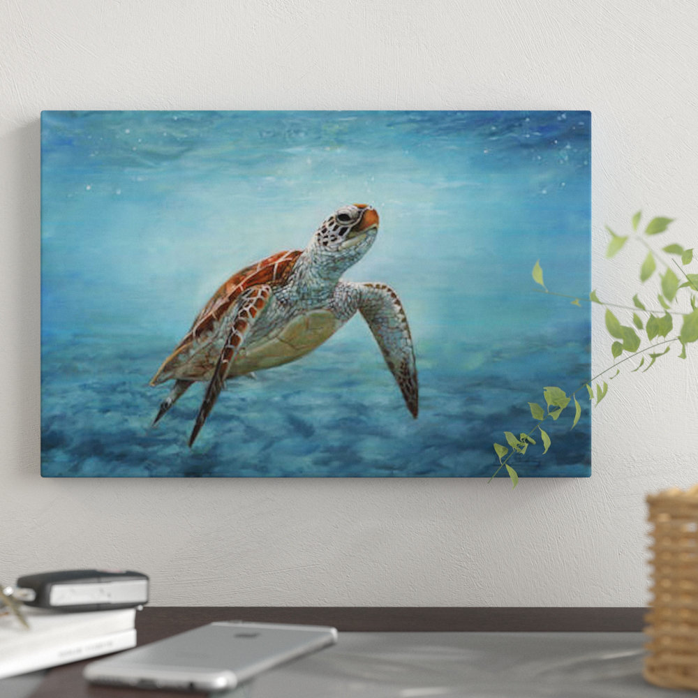 East Urban Home Sea Turtle - Graphic Art on Canvas & Reviews | Wayfair