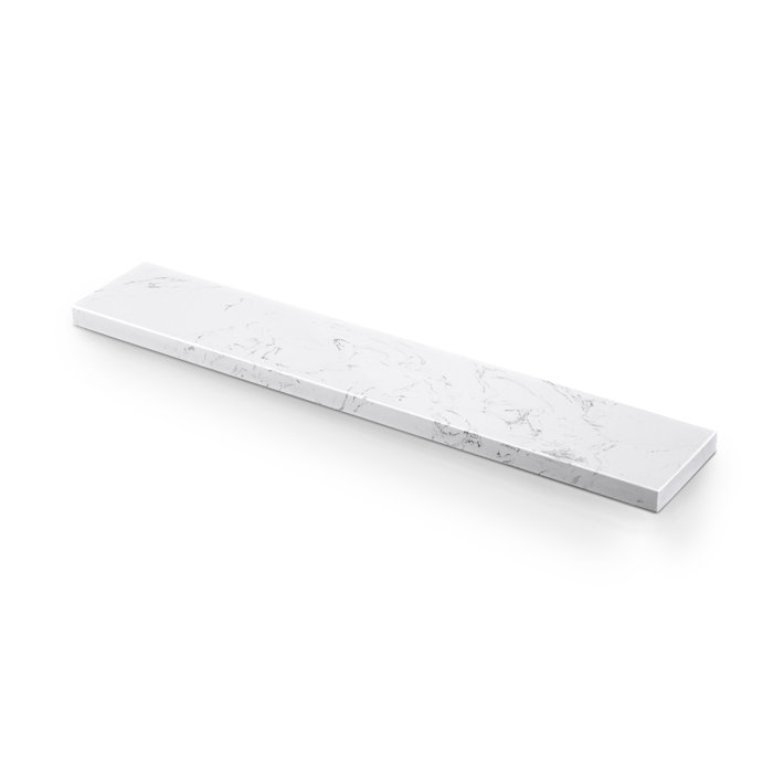 PROOX 21.25" Wide White Engineered Stone Side Splash For Vanity Sink ...