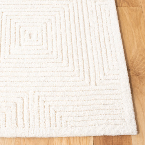 Etta Avenue™ Hattie Handmade Hand Tufted Ivory Rug & Reviews | Wayfair