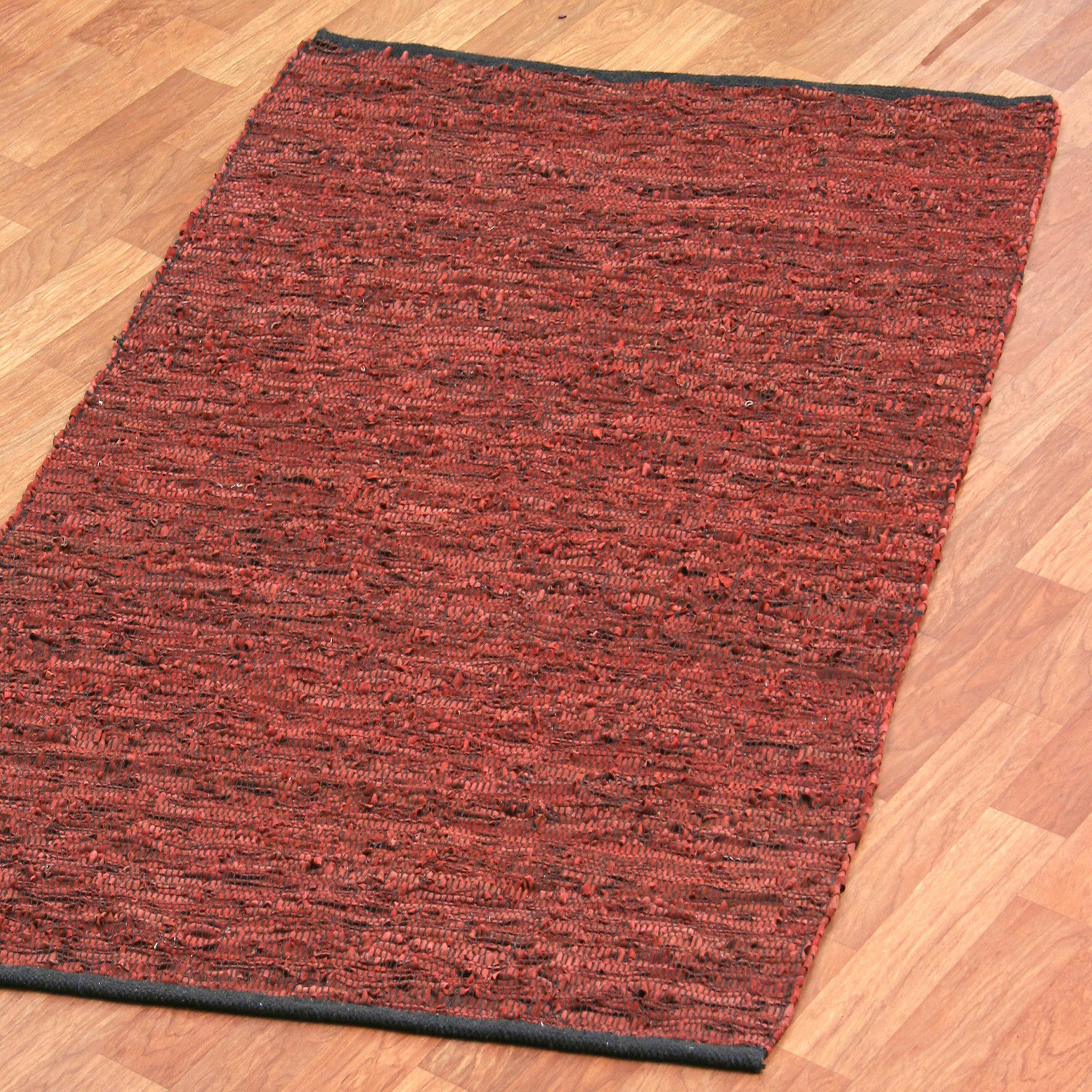 Union Rustic Aiert Handmade Flatweave Cotton Maroon Rug & Reviews | Wayfair