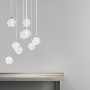 Orren Ellis Sinechra 9 - Light Dimmable Sphere Chandelier & Reviews ...