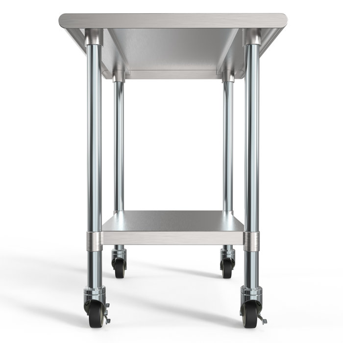 KoolMore 30"W Adjustable Height Stainless Steel Top Workbench | Wayfair