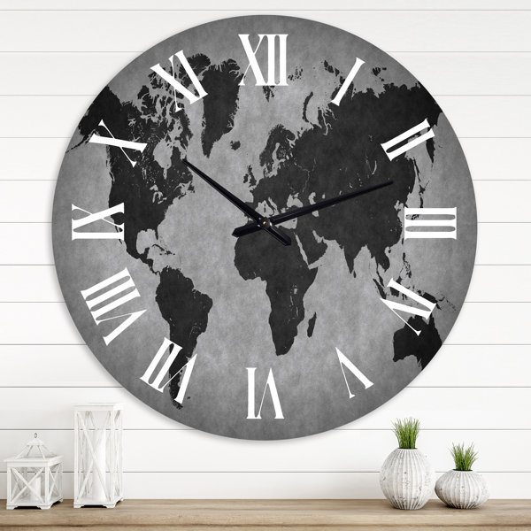Antique-map-clock | Wayfair