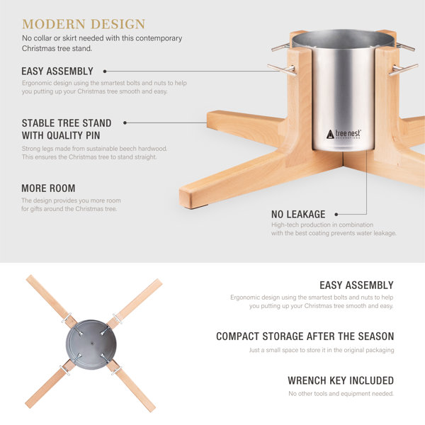 TreeNest Rustic Live Tree Stand & Reviews | Wayfair