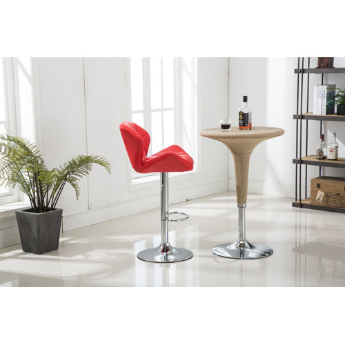 Wrought Studio Ferrer Swivel Adjustable Height Bar Stool & Reviews ...