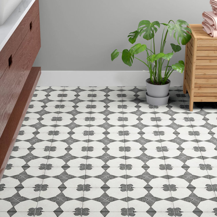 Bedrosians Enchante Decorative 8" x 8" Porcelain Field Tile in Moderno ...