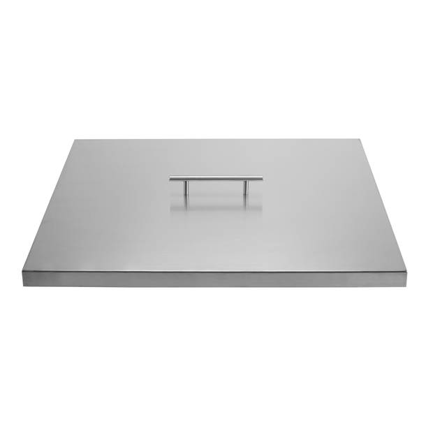 American Fireglass Square Stainless Steel Fire Pit Cover & Reviews ...