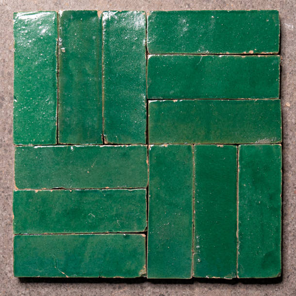 Moroccan Mosaic Tile House Zellige 2" x 2" Terra Cotta Wall & Floor ...