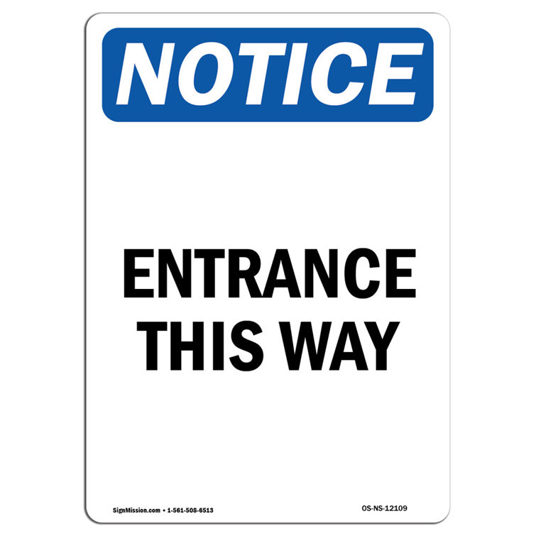 SignMission Entrance This Way Sign | Wayfair
