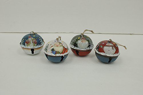 The Holiday Aisle® 4 Piece Santa and Snowman Bell Christmas Holiday ...