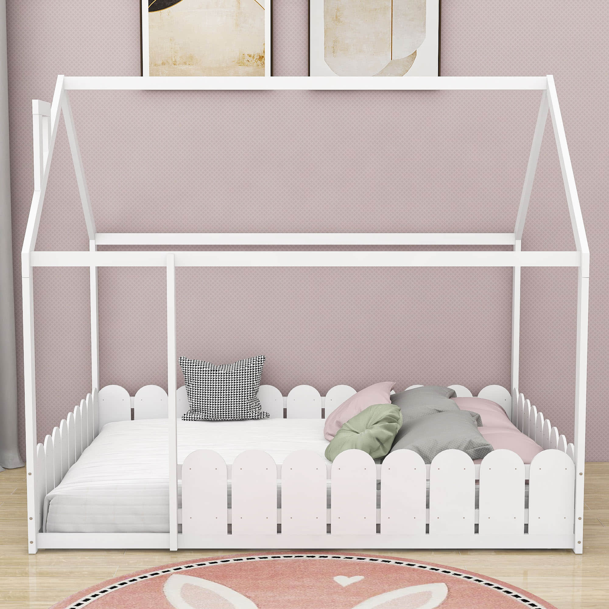 Harper Orchard Kazafani Full Wood House Platform Bed | Wayfair