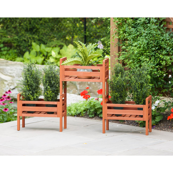 Leisure Season Wood Weather Resistant Plant Stand | Wayfair