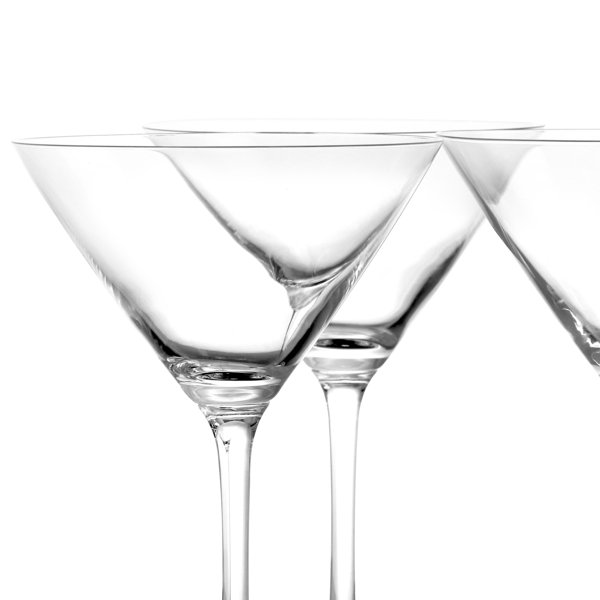 Martha Stewart 4 - Piece 10oz. Glass Martini Glass Glassware Set | Wayfair