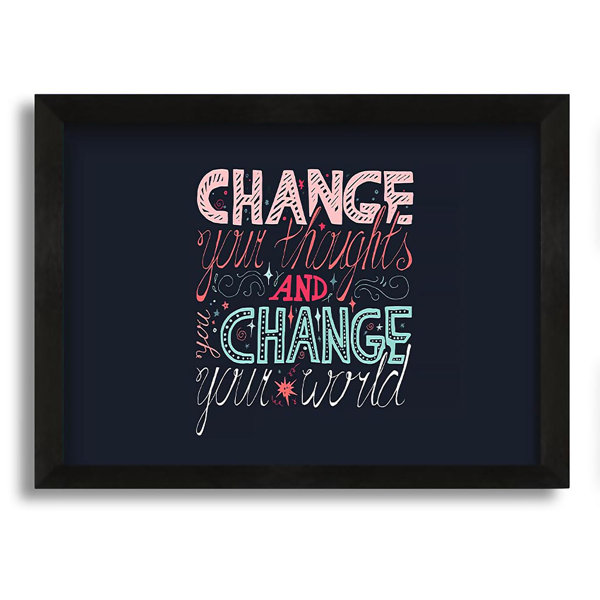Maturi Change Your Thoughts 4 - Picture Frame Typography on Canvas ...