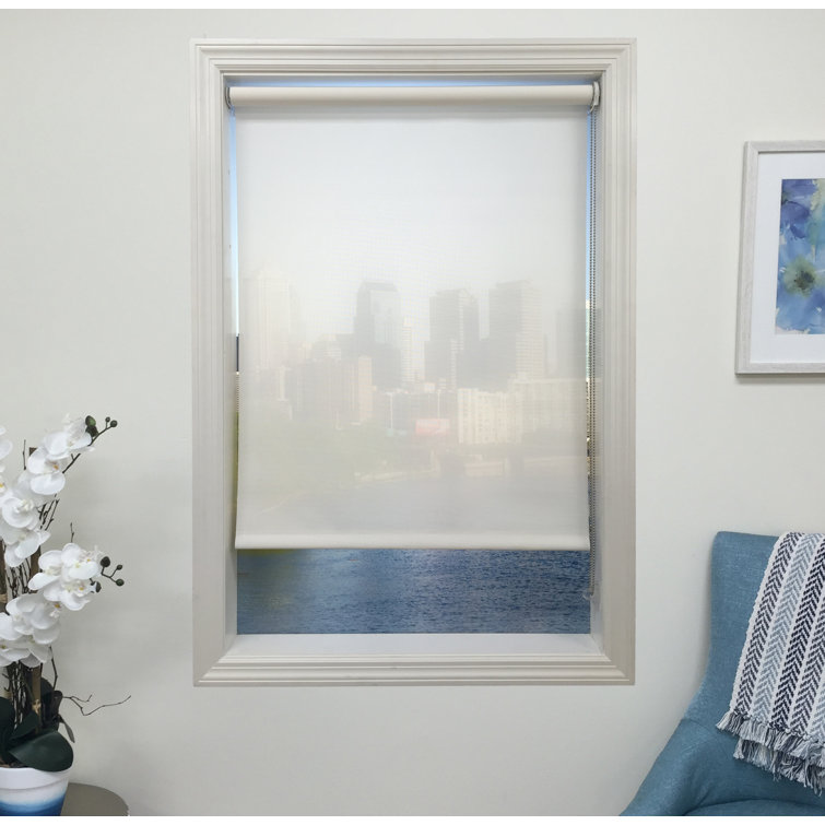 Symple Stuff Sheer White Roller Shade | Wayfair