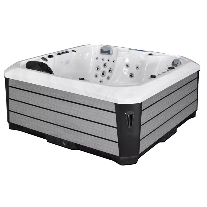 Comfort Hot Tubs 6 - Person 51 - Jet Acrylic Rectangular Hot Tub with ...