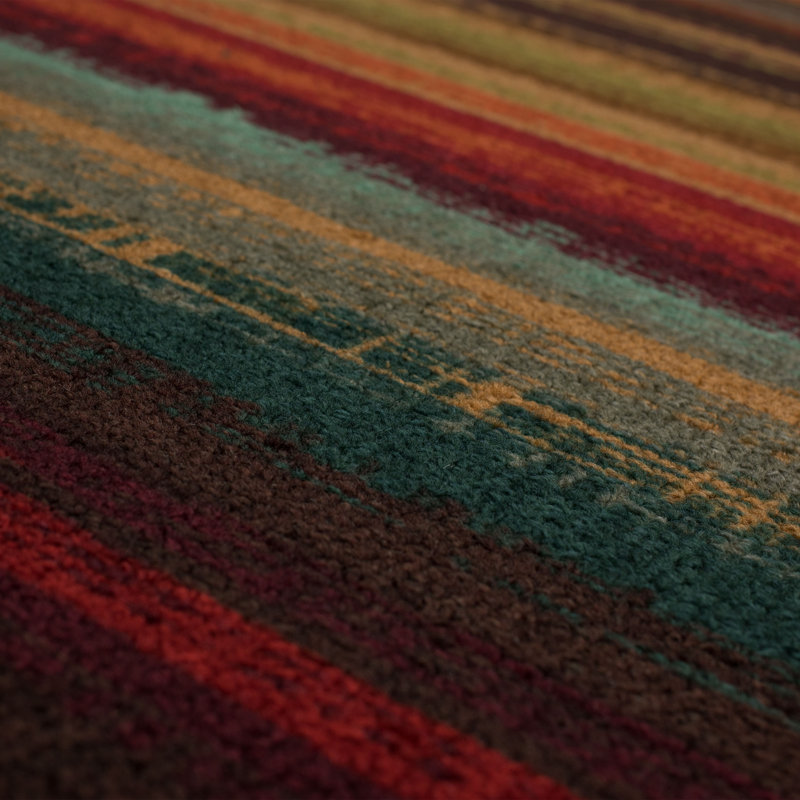 Ebern Designs Vogel Synthetic Brown/Orange Rug & Reviews | Wayfair