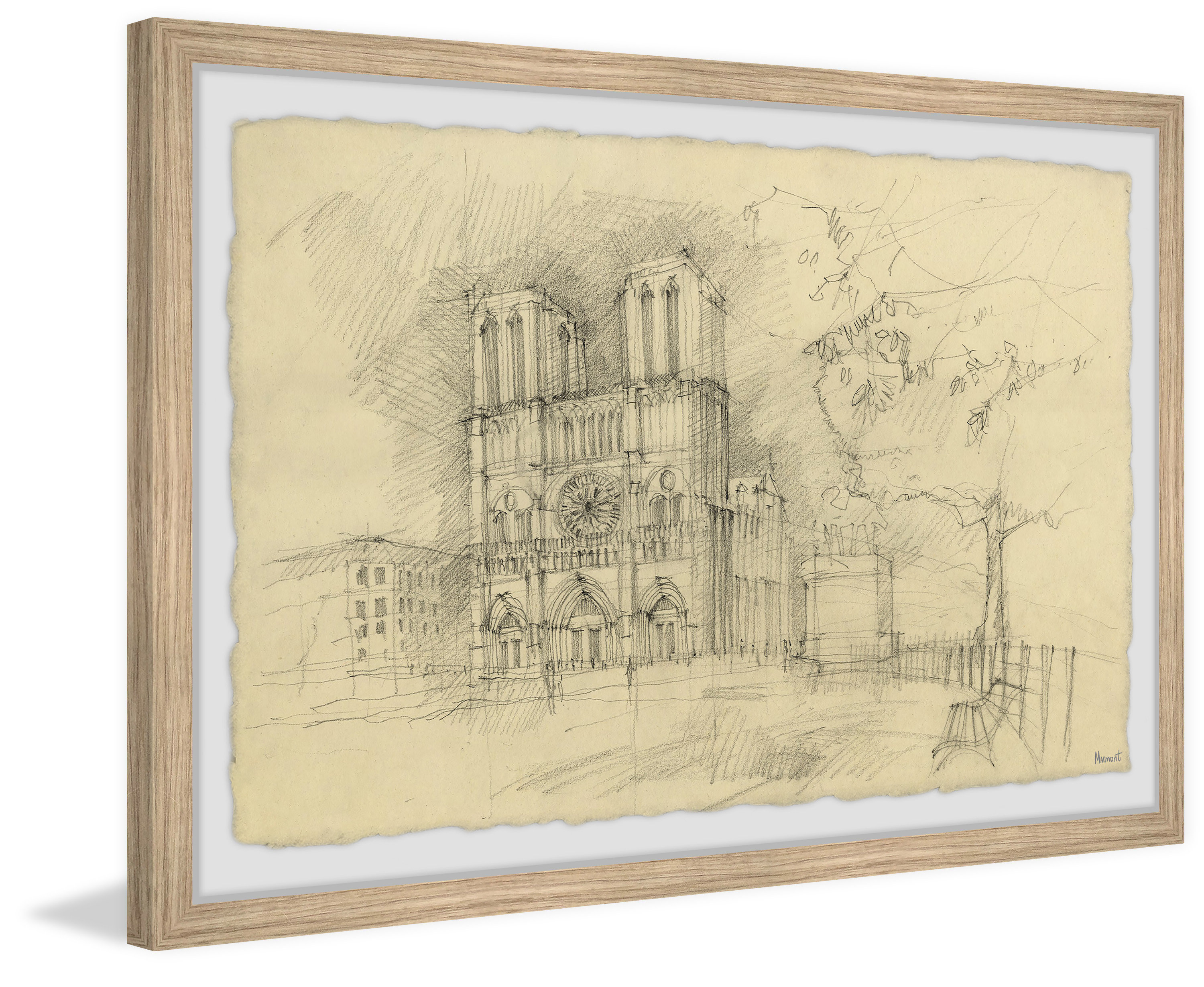 Red Barrel Studio® Notre Dame Cathedral - Picture Frame Print | Wayfair