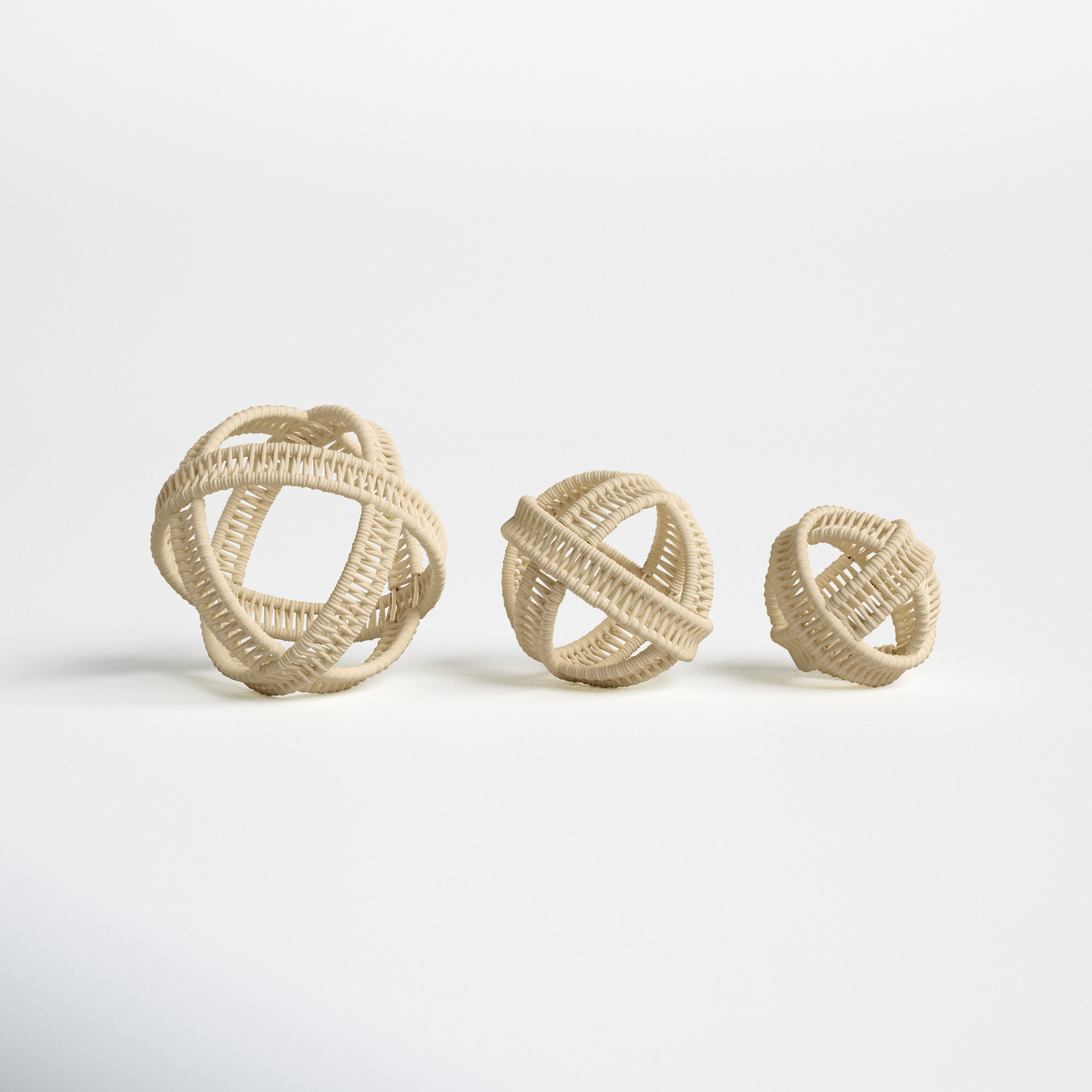 Joss & Main Nick 3 Piece Metal Sculpture Set | Wayfair