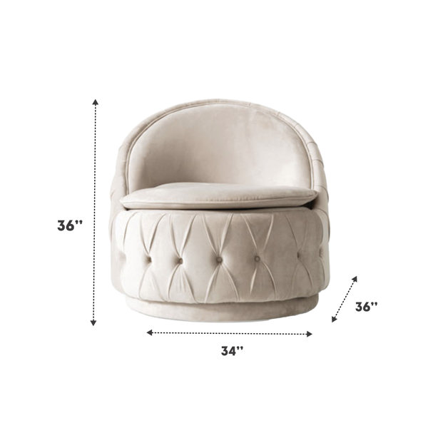 Rosdorf Park Geniotto Upholstered Barrel Chair | Wayfair