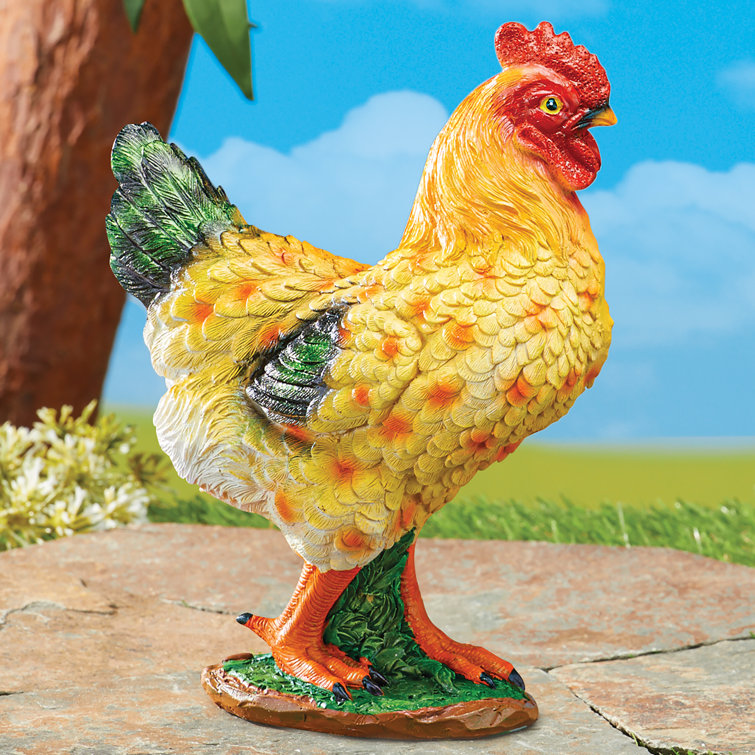 August Grove® Asalah Farm Chicken Statue | Wayfair