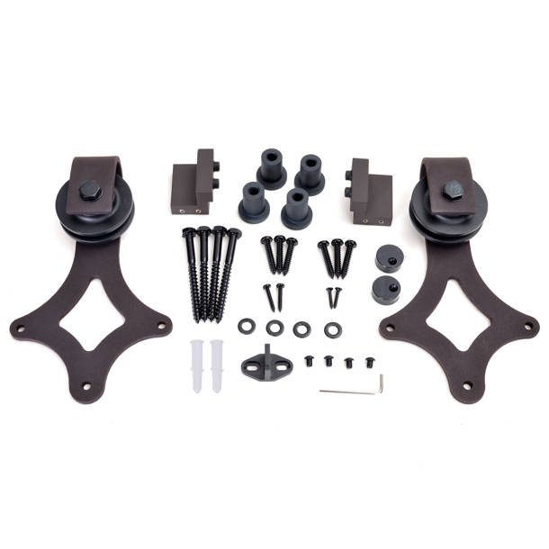ORCA HARDWARE Flat Track Standard Single Barn Door Hardware Kit | Wayfair