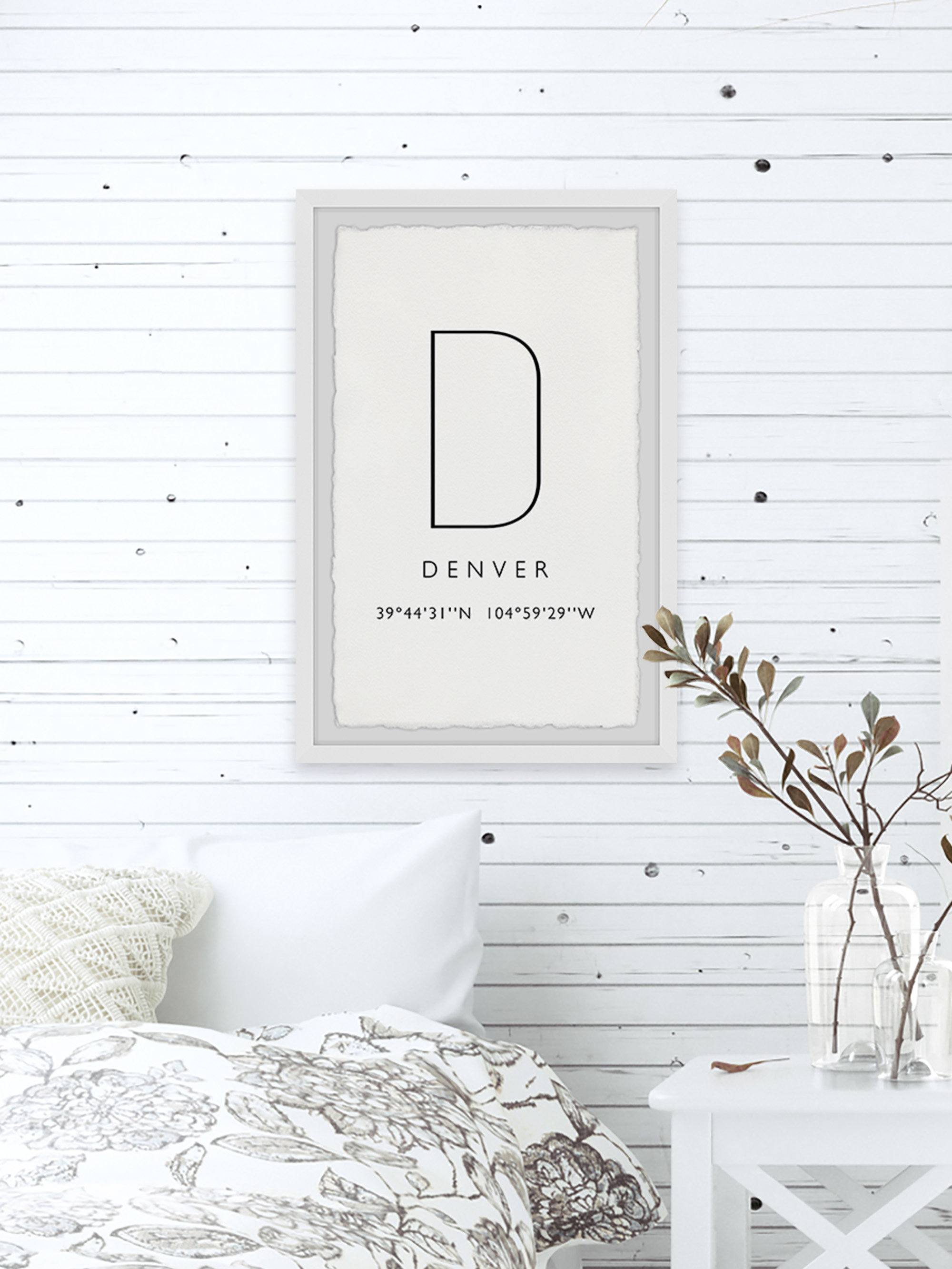 Trinx Denver, Colorado Coordinates - Picture Frame Textual Art | Wayfair
