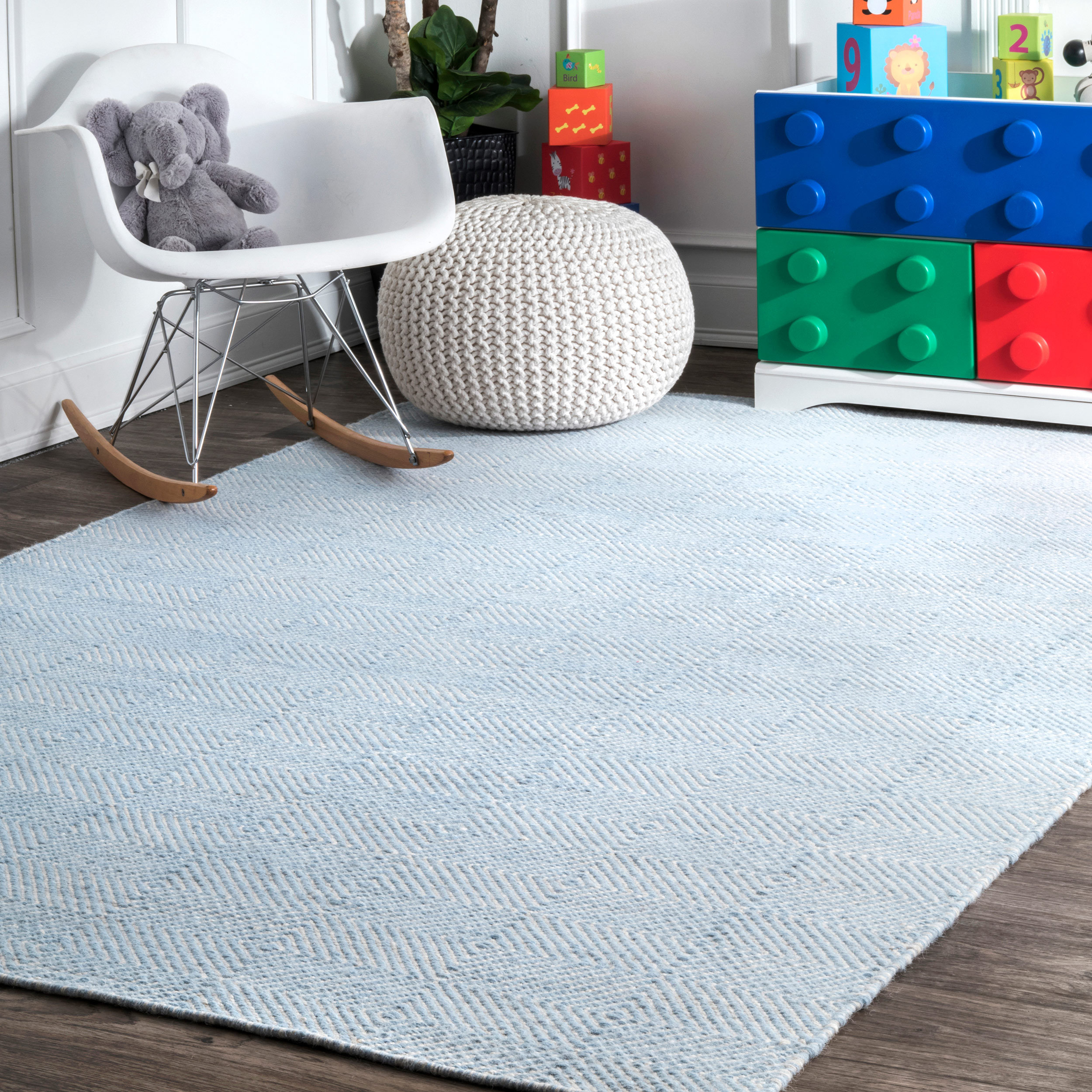 Highland Dunes Matthew Hand-Tufted Light Blue Area Rug & Reviews | Wayfair