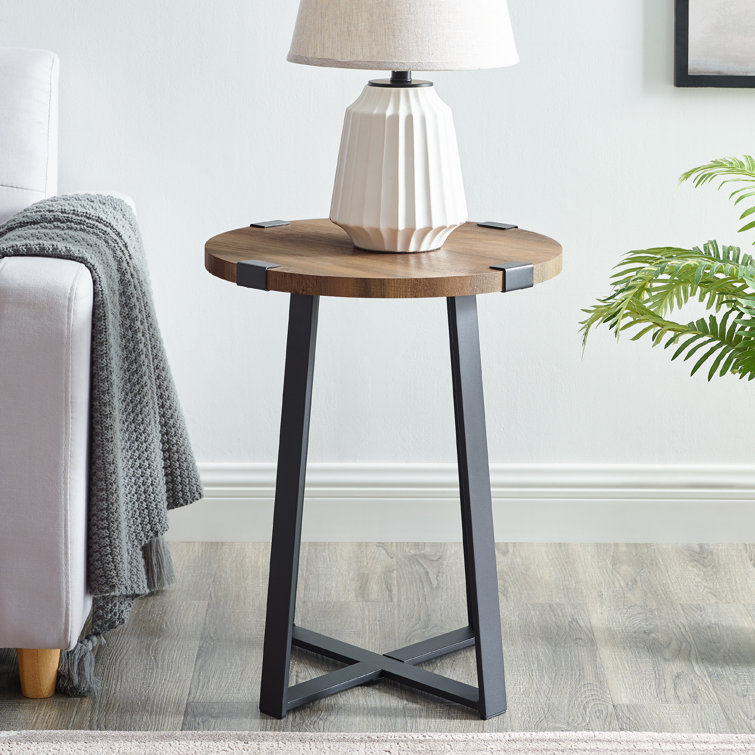 Laurel Foundry Modern Farmhouse Paramus 22'' Tall Cross Legs End Table ...