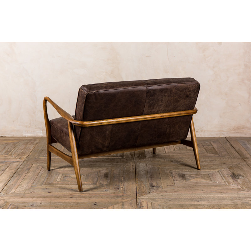 Williston Forge Conchita 2 Seater Leather Sofa | Wayfair.co.uk