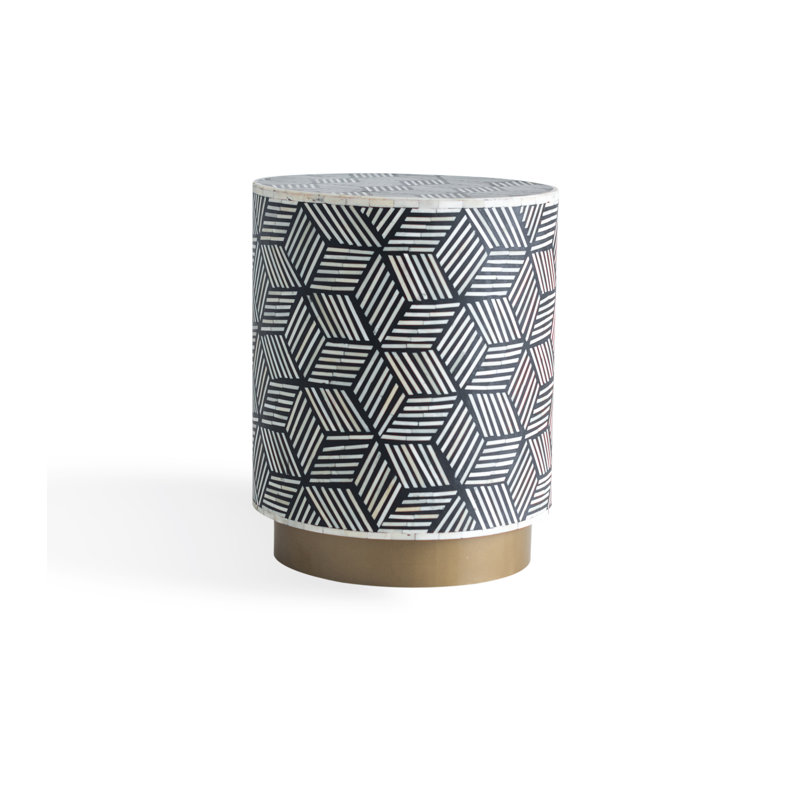 Corrigan Studio® Boutin Geo Bone End Table | Wayfair