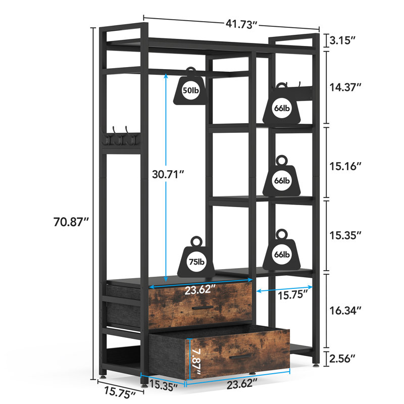 HONGYAN 41.73'' Clothes Rack | Wayfair