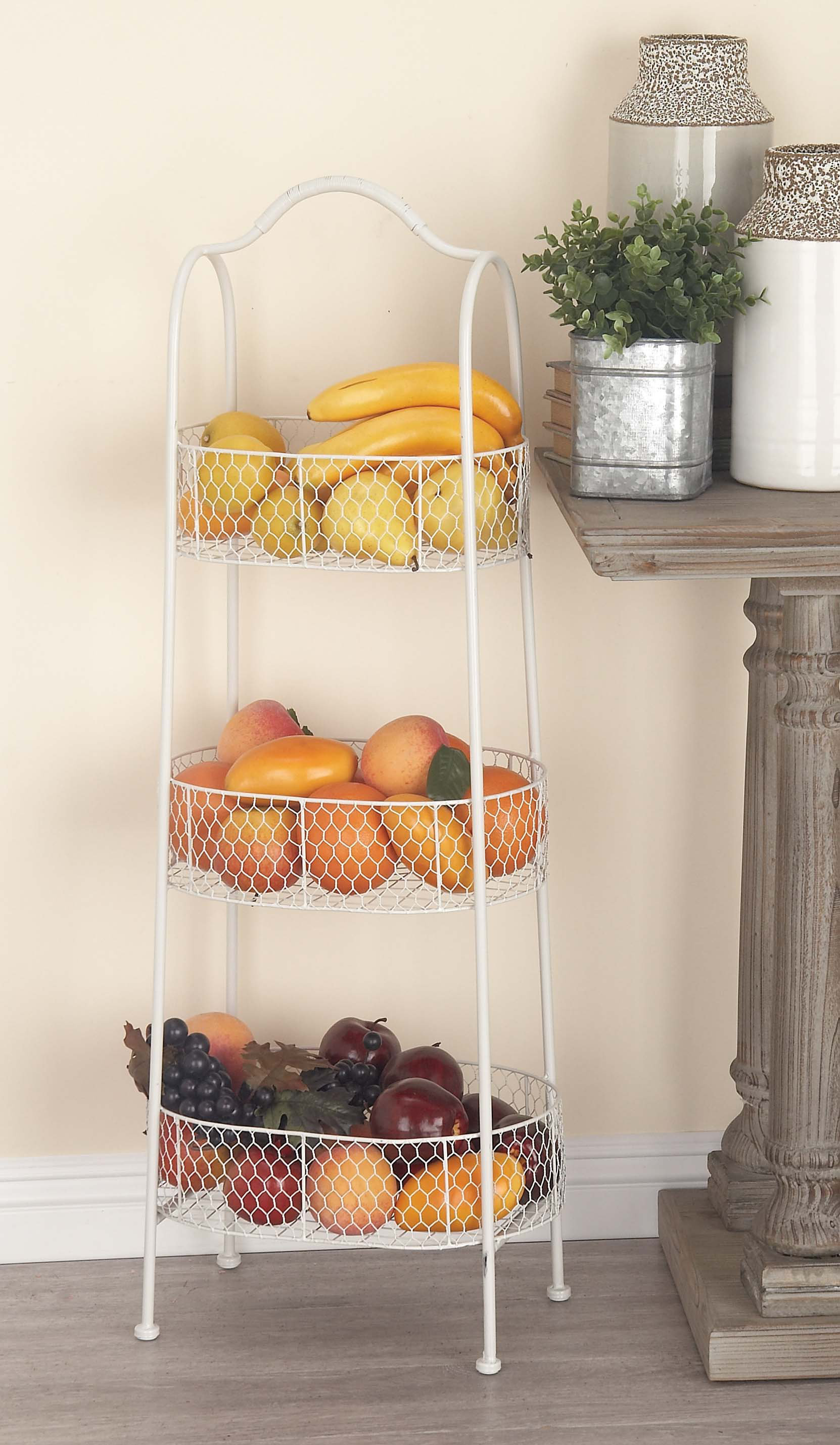 Ophelia & Co. 3 Tier Metal Basket & Reviews | Wayfair