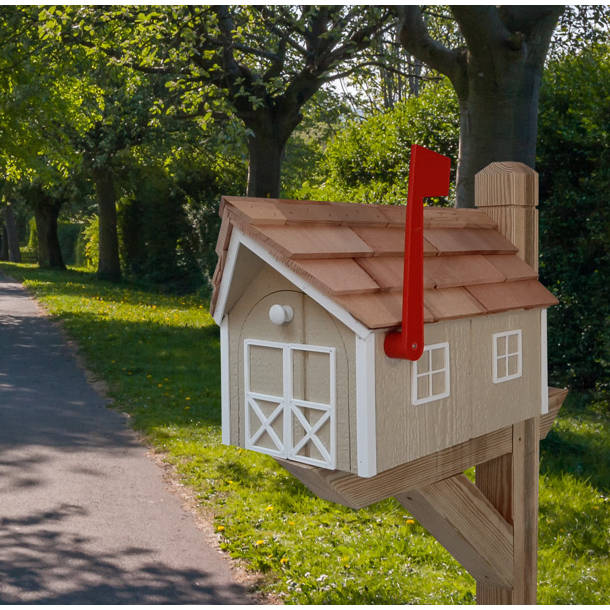 Amish Mailbox, Rustic Design, Handmade Barn Style | Wayfair
